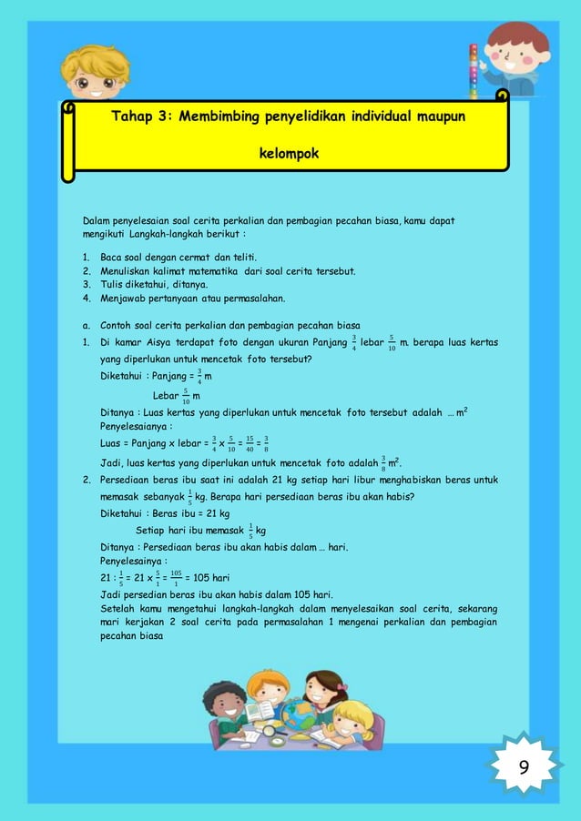 LKPD-Perkalian dan Pembagian pada Pecahan | DOCX