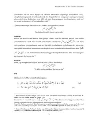 Risalah amalan 10 hari terakhir ramadhan | PDF