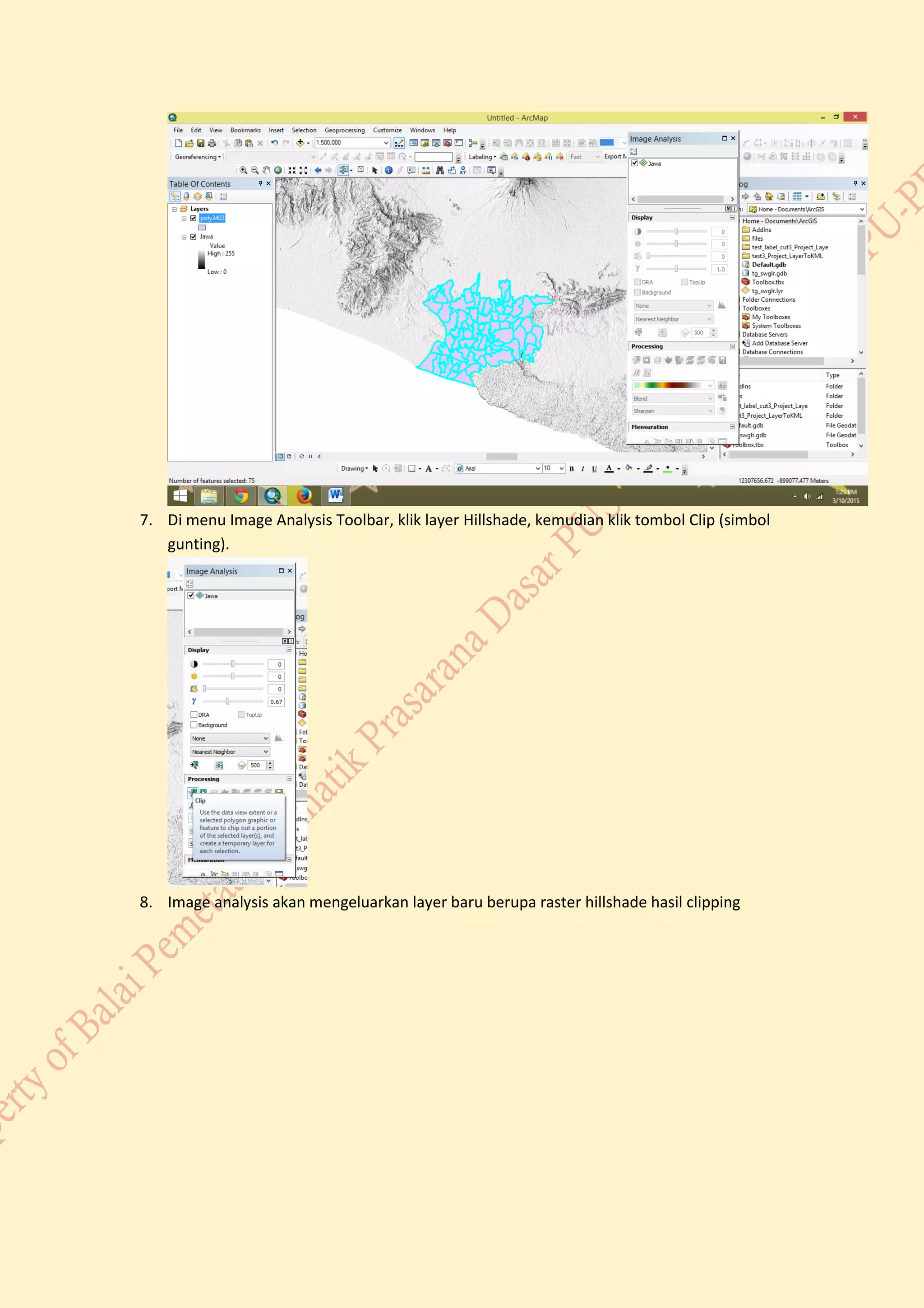 Tiga Cara Memotong file Raster Sesuai Batas Polygon Menggunakan ArcGIS | PDF