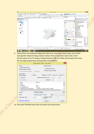 Tiga Cara Memotong file Raster Sesuai Batas Polygon Menggunakan ArcGIS | PDF