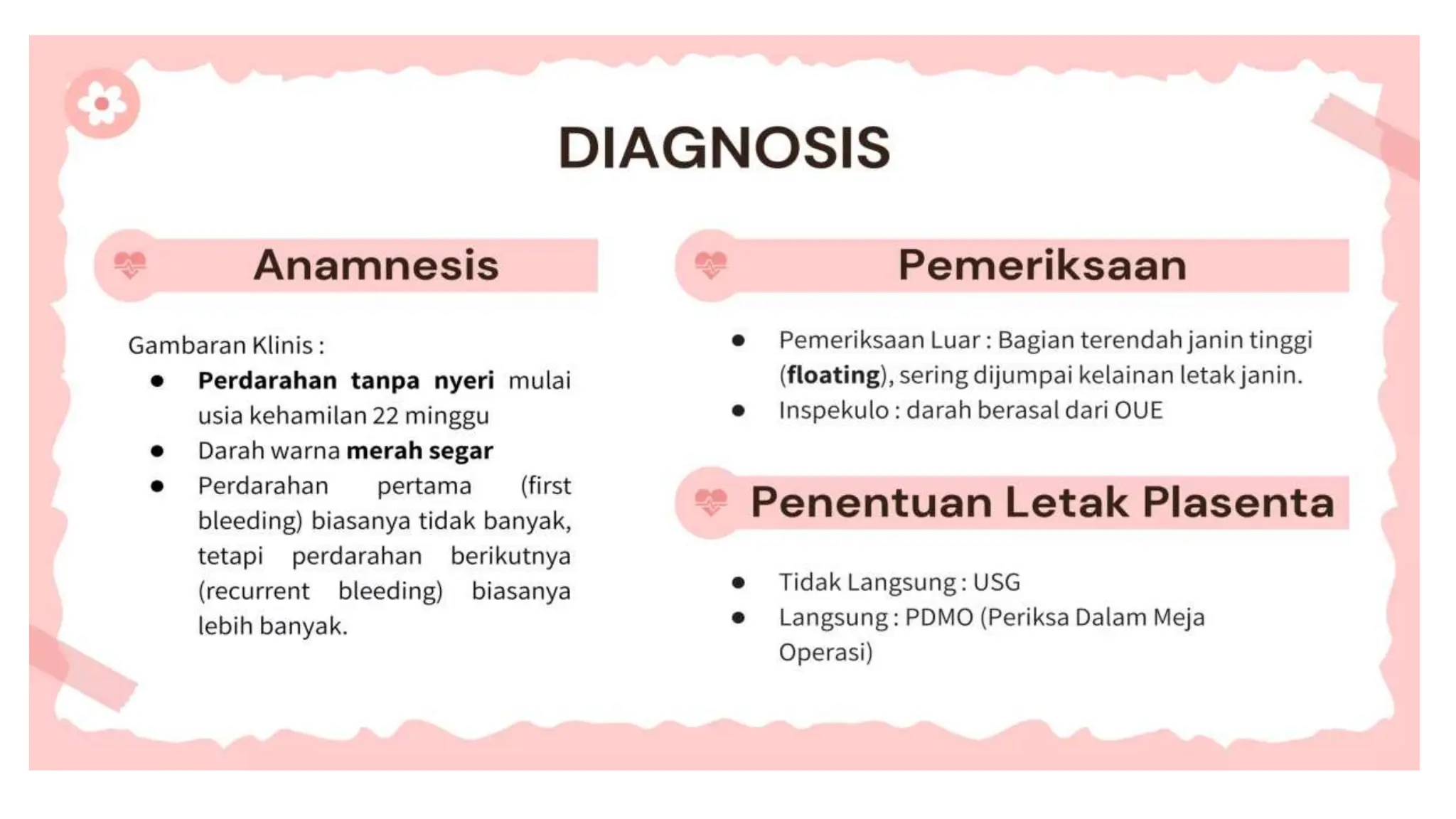 Perdarahan Antepartum dan tatalaksanya di fasilitas kesehatan | PPT