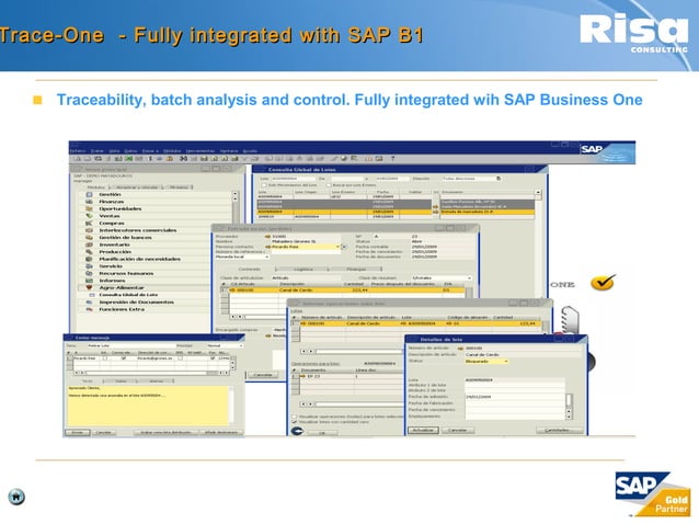 SAP Business One Addon - Trace One for Food Industry: Risa Consulting | PPT