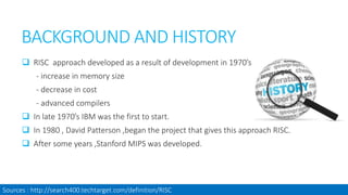RISC - Reduced Instruction Set Computing | PPTX