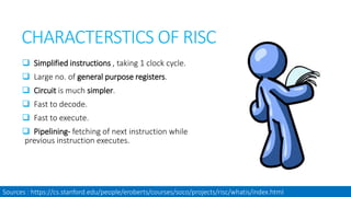 RISC - Reduced Instruction Set Computing | PPTX