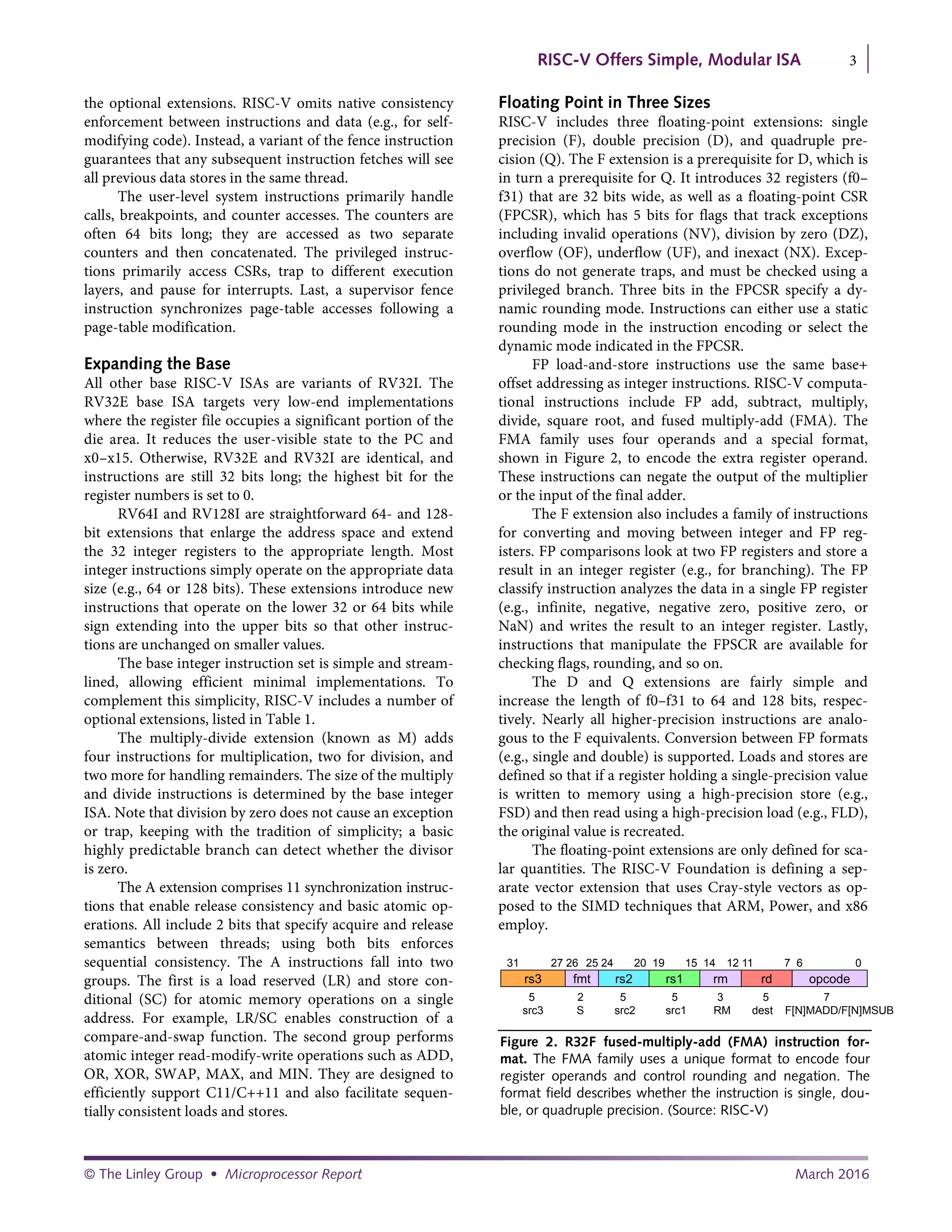 RISC-V offers simple, modular ISA : Notes | PDF