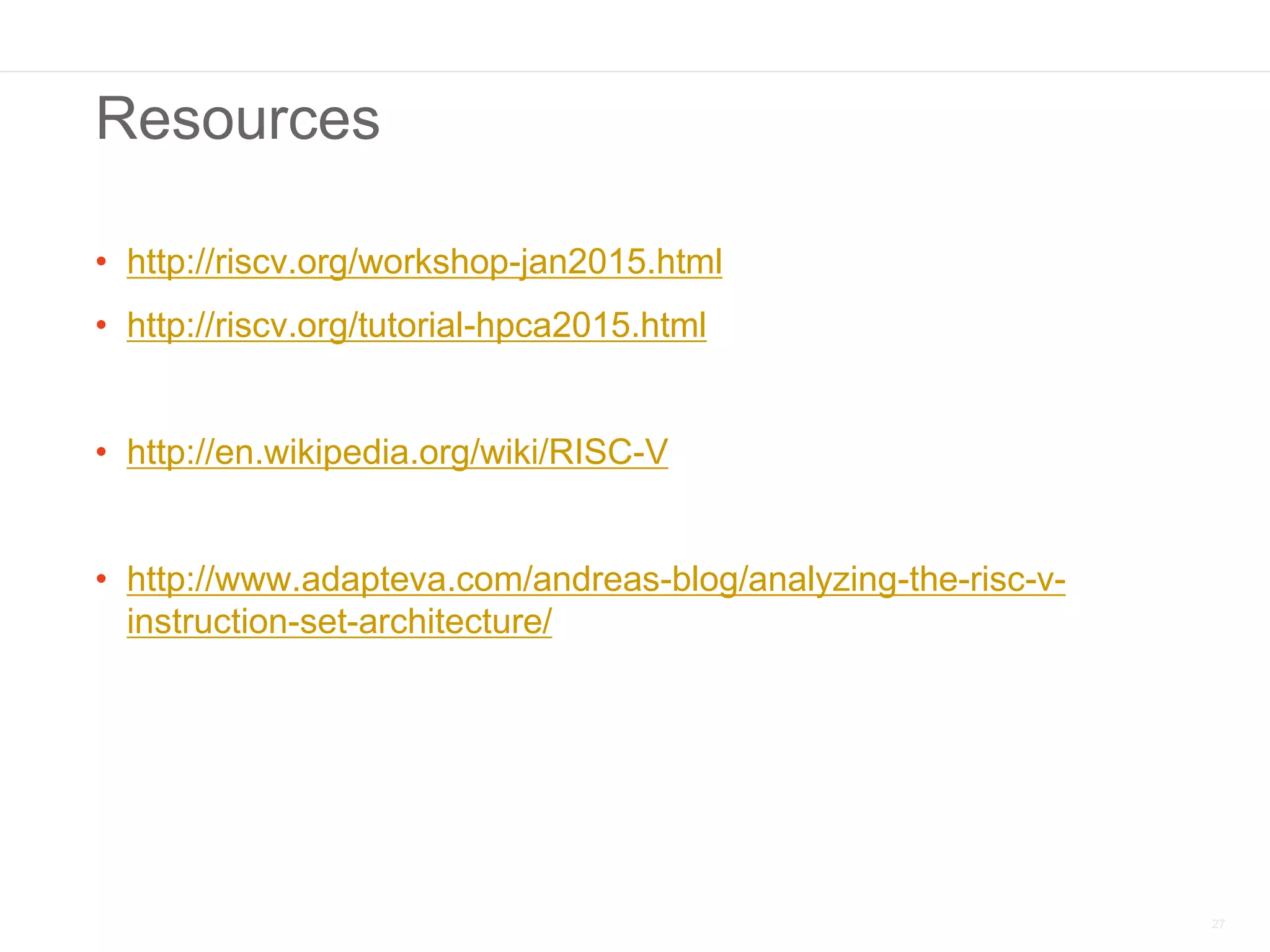 RISC-V Introduction | PPTX