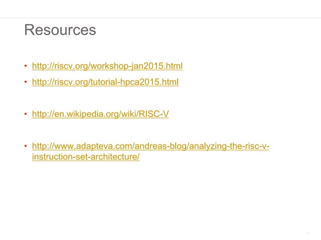 RISC-V Introduction | PPTX