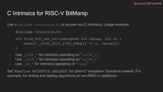 An Open Discussion of RISC-V BitManip, trends, and comparisons _ Claire | PPT