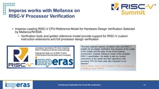RISC-V & SoC Architectural Exploration for AI and ML Accelerators | PPT