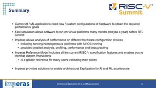 RISC-V & SoC Architectural Exploration for AI and ML Accelerators | PPT