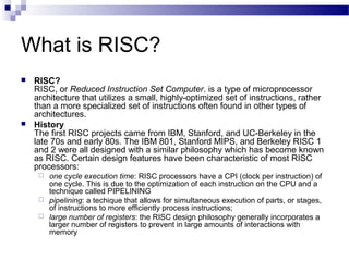 Risc and cisc eugene clewlow | PPT | Programming Languages | Computing