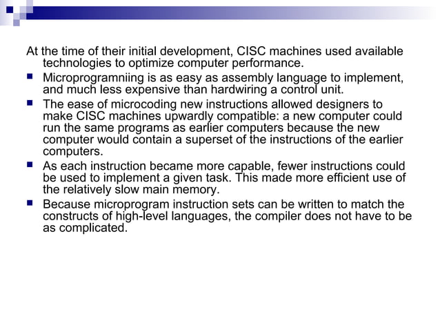 Risc and cisc eugene clewlow | PPT | Programming Languages | Computing