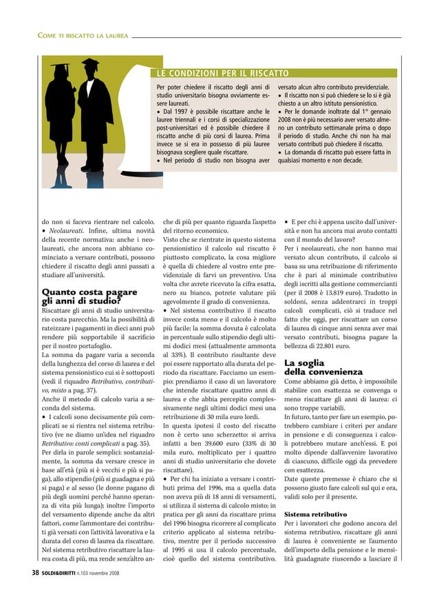 Riscatto Laurea | PDF | Retirement Planning | Personal Finance