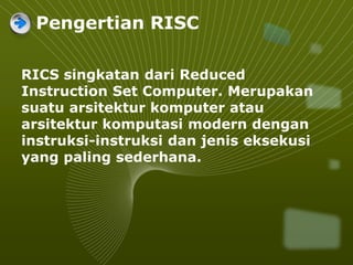 RISC dan CISC | PPTX