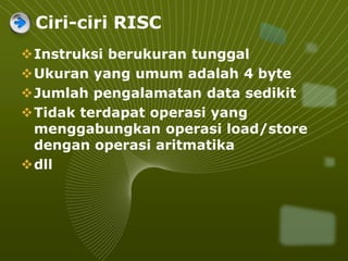 RISC dan CISC | PPTX