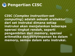 RISC dan CISC | PPTX