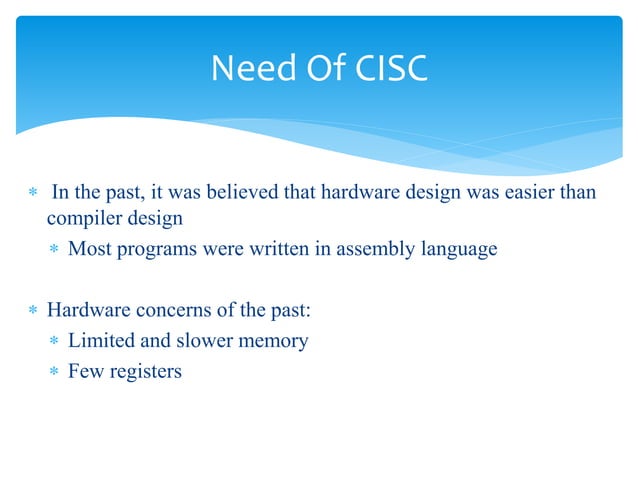 CISC & RISC Architecture | PPTX