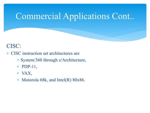 CISC & RISC Architecture | PPTX