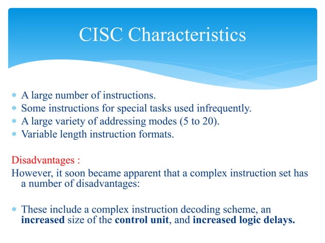 CISC & RISC Architecture | PPTX