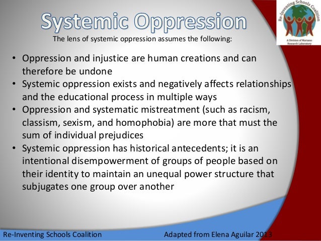 Lens Of Systemic Oppression | lens of systemic oppression – AQNY