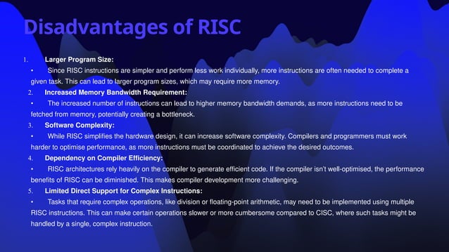 RISC computer science presentation for a level | PPTX