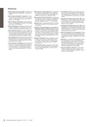 Rischi di carie e intervalli appropriati tra gli esami radiografici ...