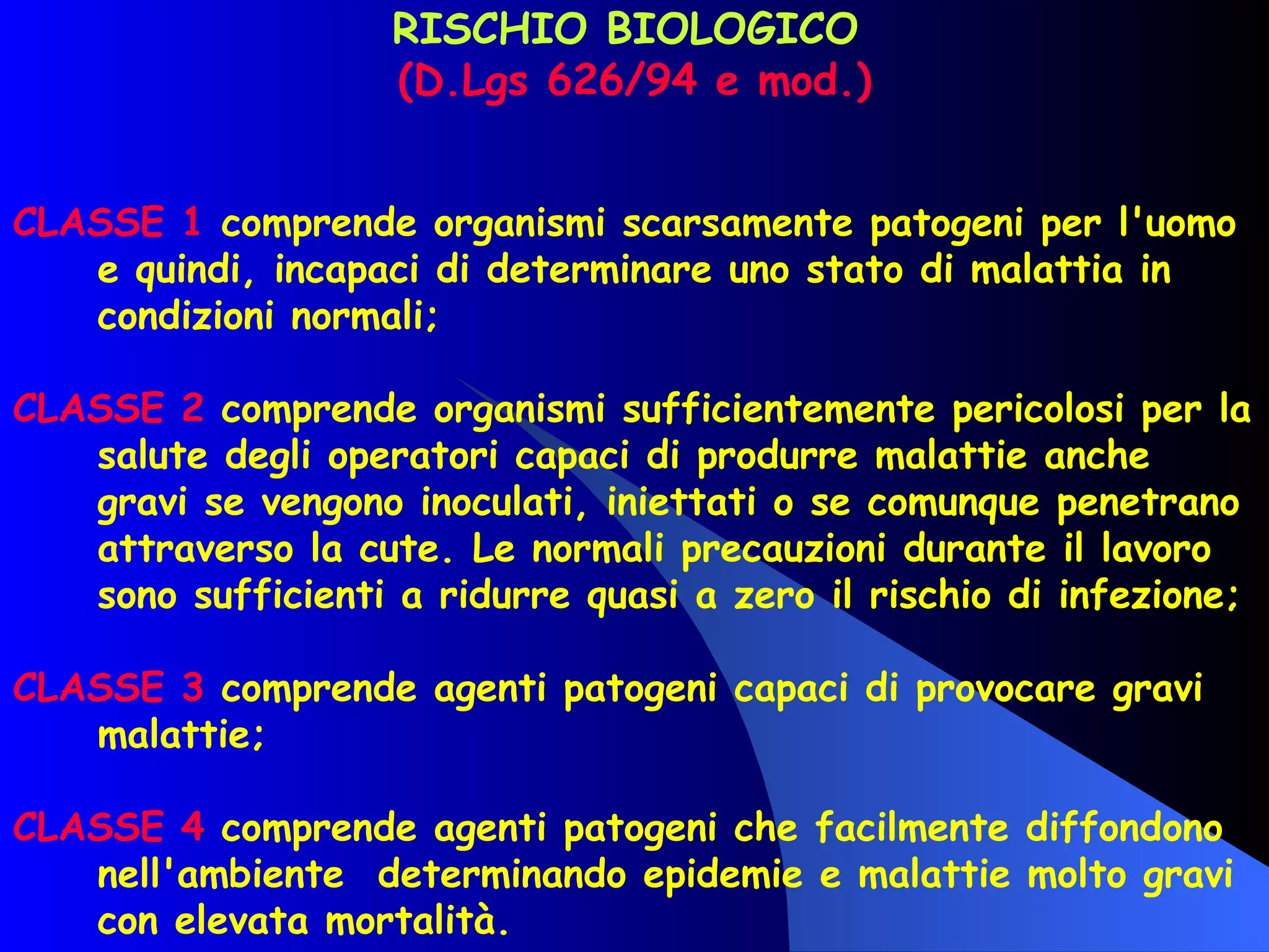 Rischio biologico | PPT