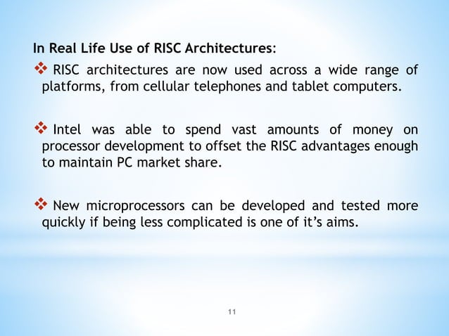RISC (reduced instruction set computer) | PPTX | Computing | Technology & Computing