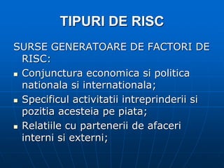 Risc si reusita in afaceri | PPT