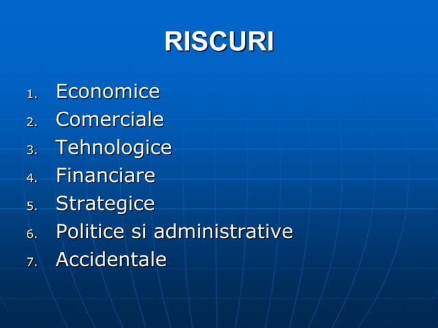 Risc si reusita in afaceri | PPT