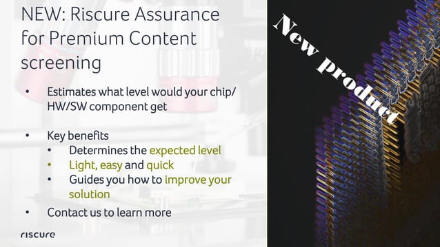 Riscure Assurance for Premium Content at a glance | PDF