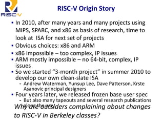 Riscv 20160507-patterson | PPT
