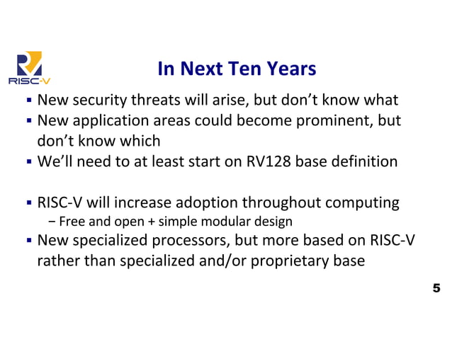 RISC-V Summit 2020: The Next Ten Years | PDF