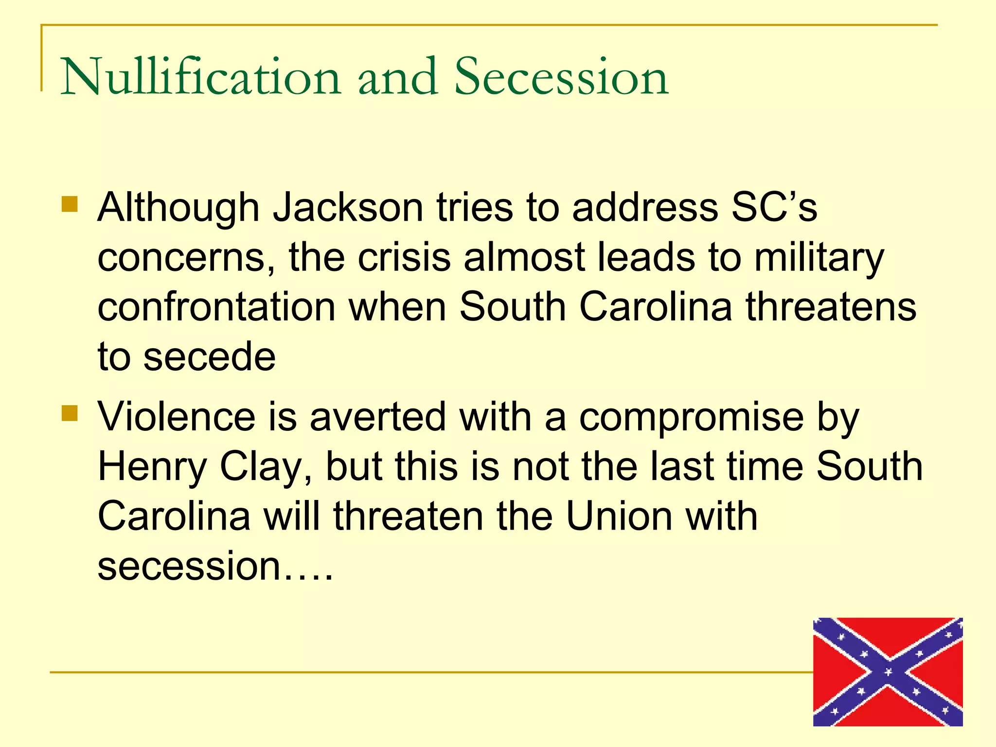 Rise of American Sectionalism | PPT