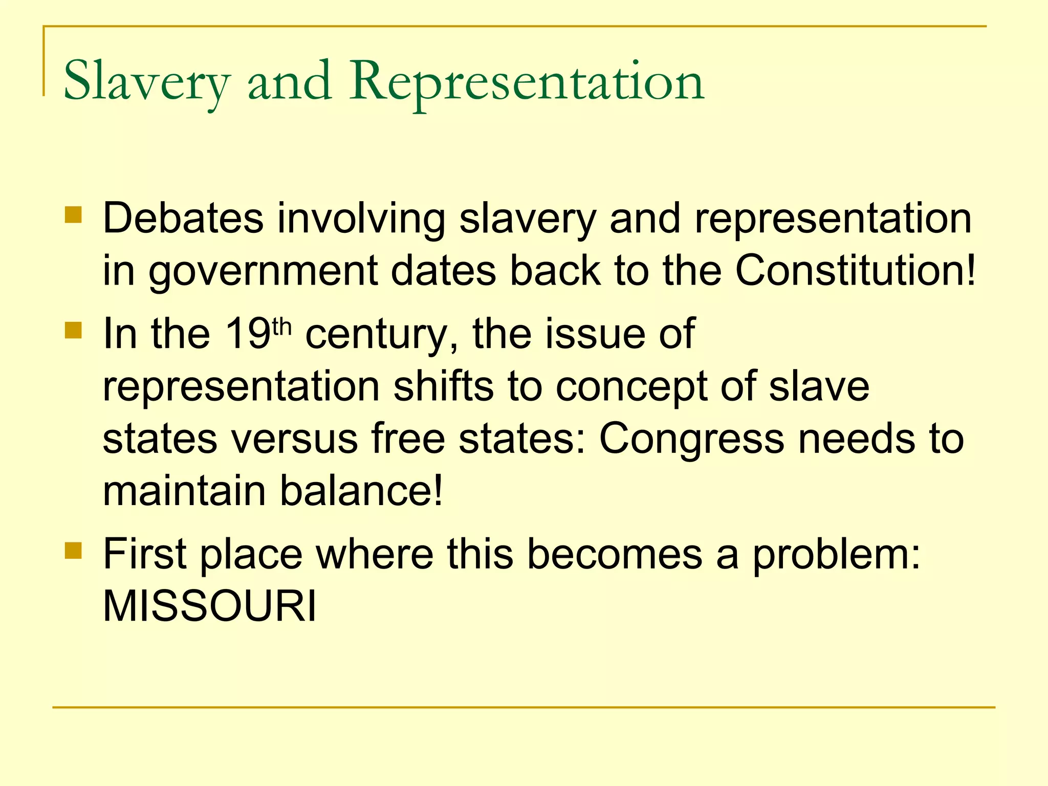 Rise of American Sectionalism | PPT