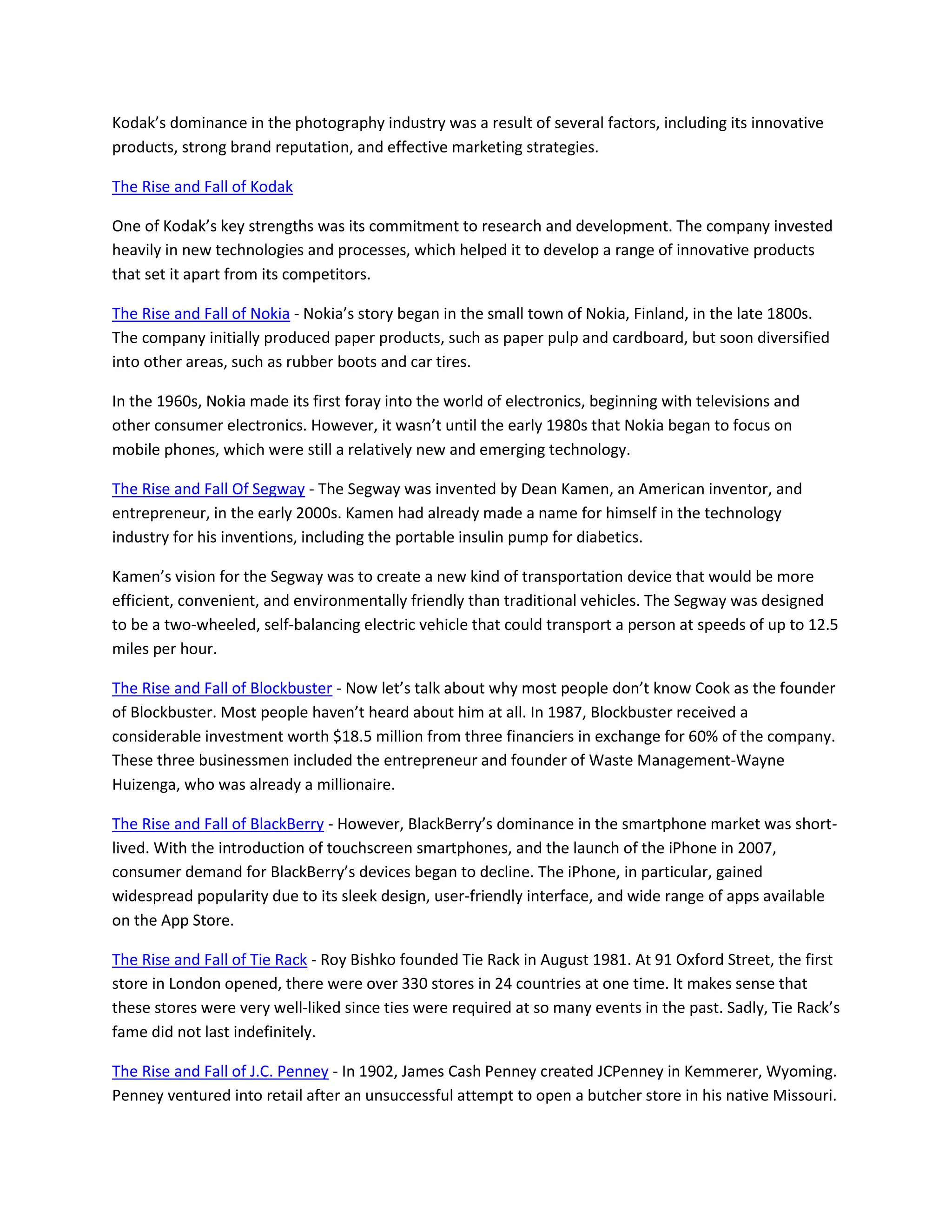 The Rise and Fall of Blockbuster | DOCX