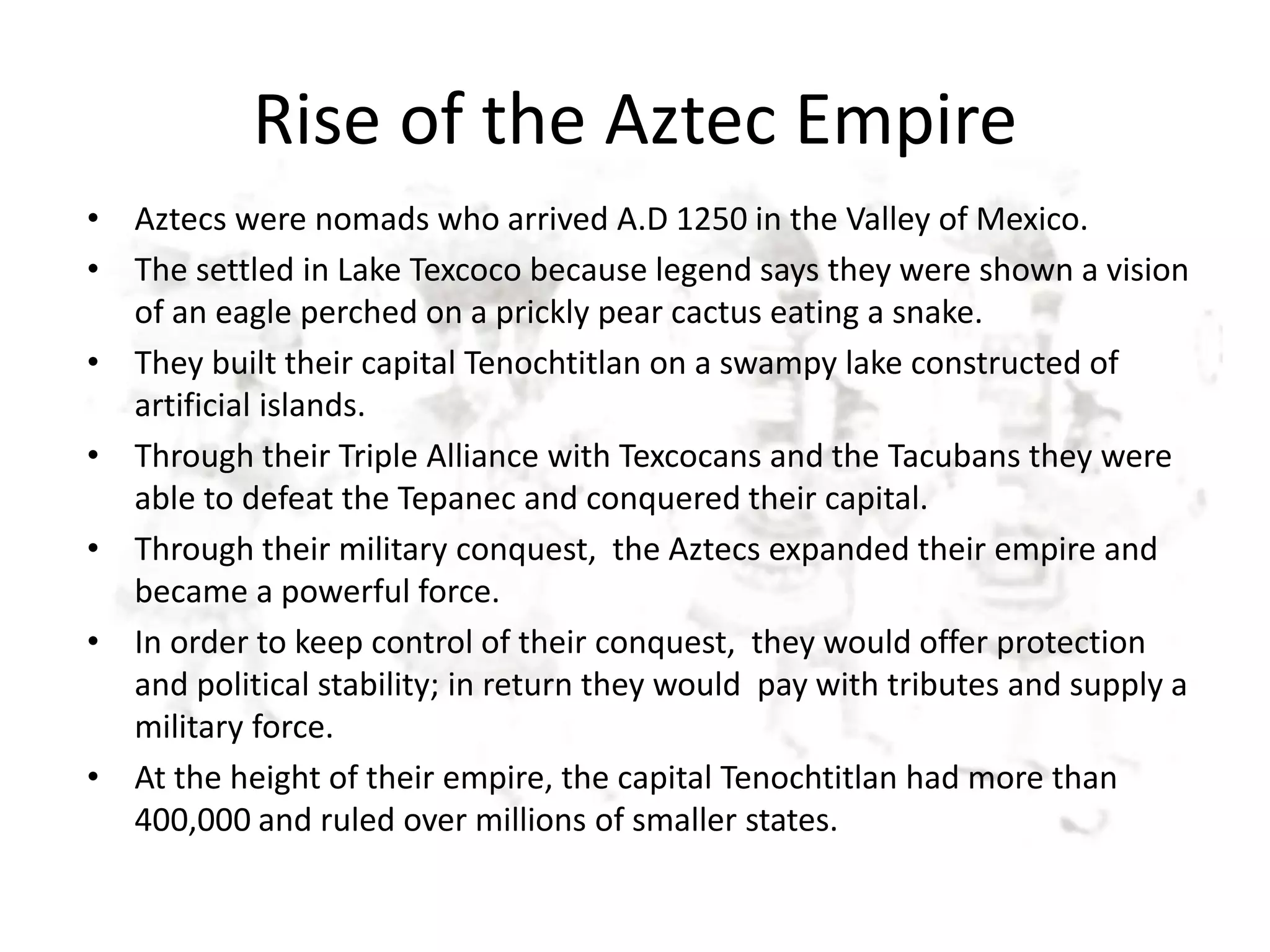 Rise and fall of the aztec and inca | PPTX