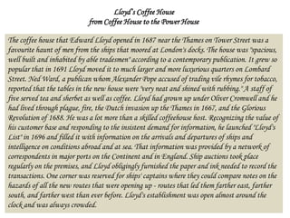 Rise and Fall of the Coffee Houses of England in 18th Century | PPTX