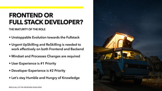 Rise and Fall of the Frontend Developer | PPT