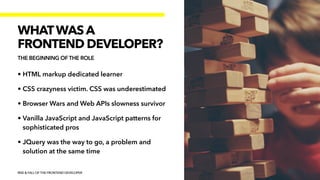 Rise and Fall of the Frontend Developer | PPT | Free Download