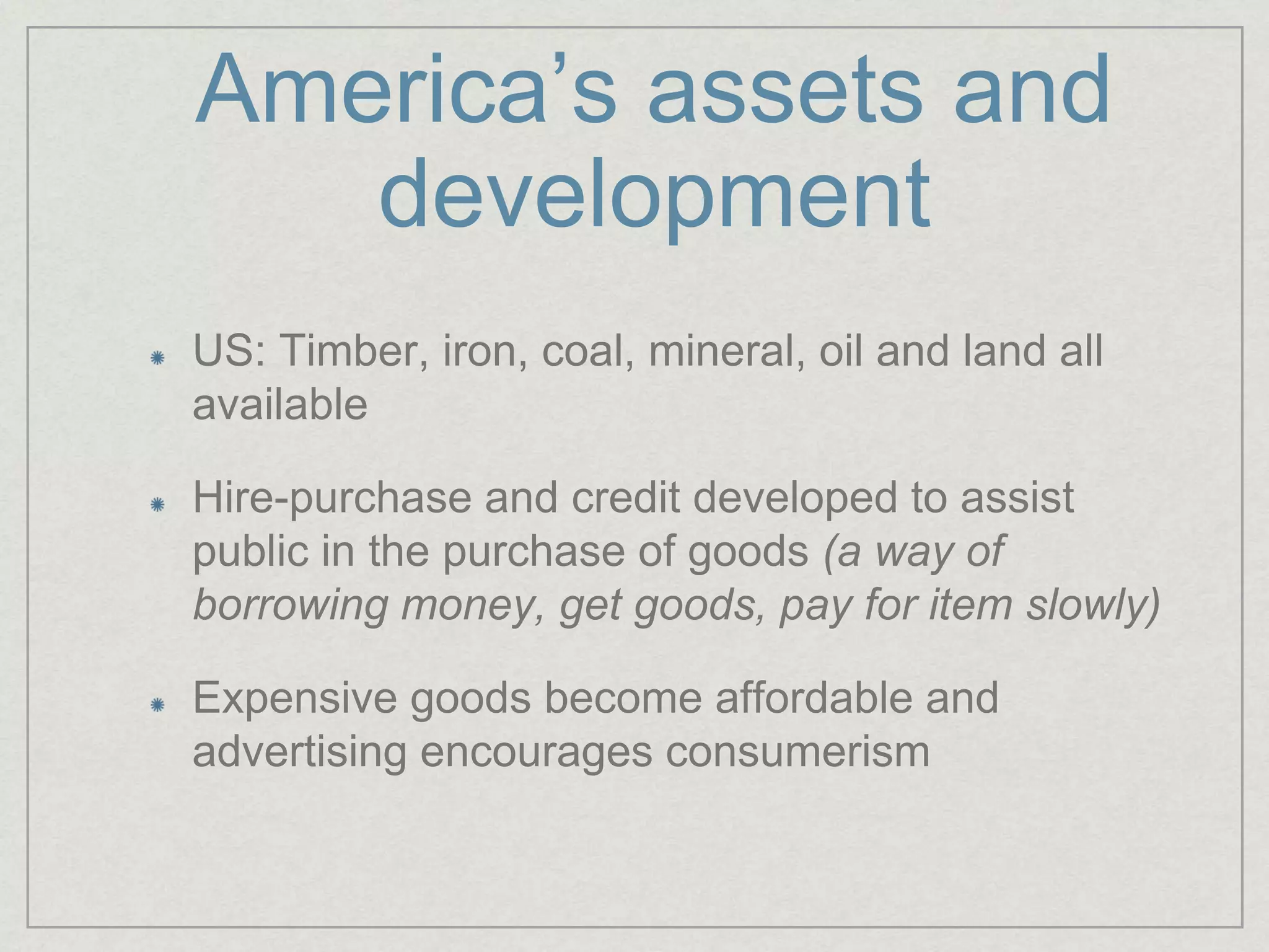 Rise of american economy | PPTX