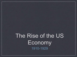 Rise of american economy | PPT