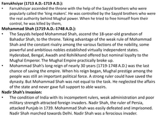 Rise of British Power & Decline of Mughals | PPTX