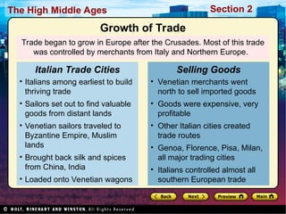Rise of Cities and the Growth of Trade in History | PPT