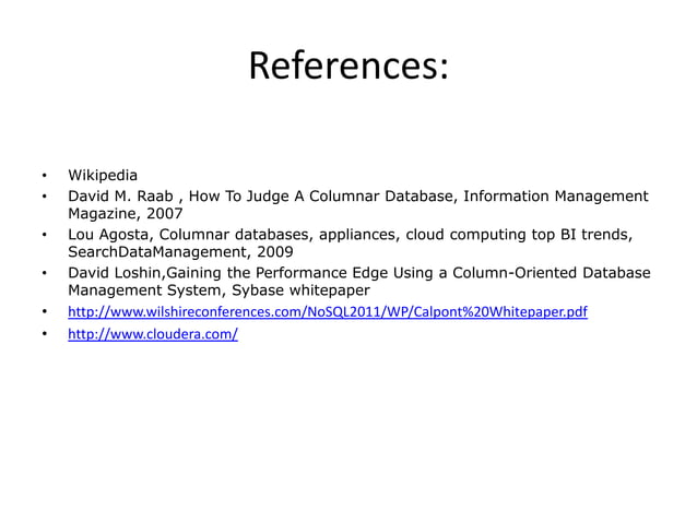 Rise of Column Oriented Database | PPTX