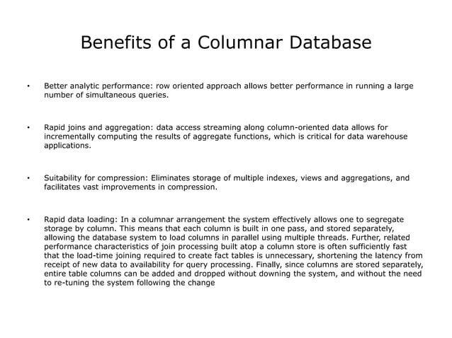 Rise of Column Oriented Database | PPTX