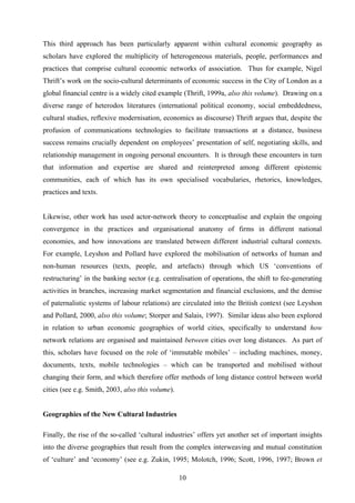 culture in economic geography | PDF | Business | Business and Finance