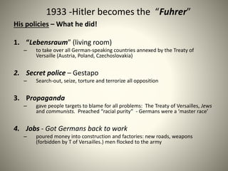 Rise of dictators post ww1 | PPTX