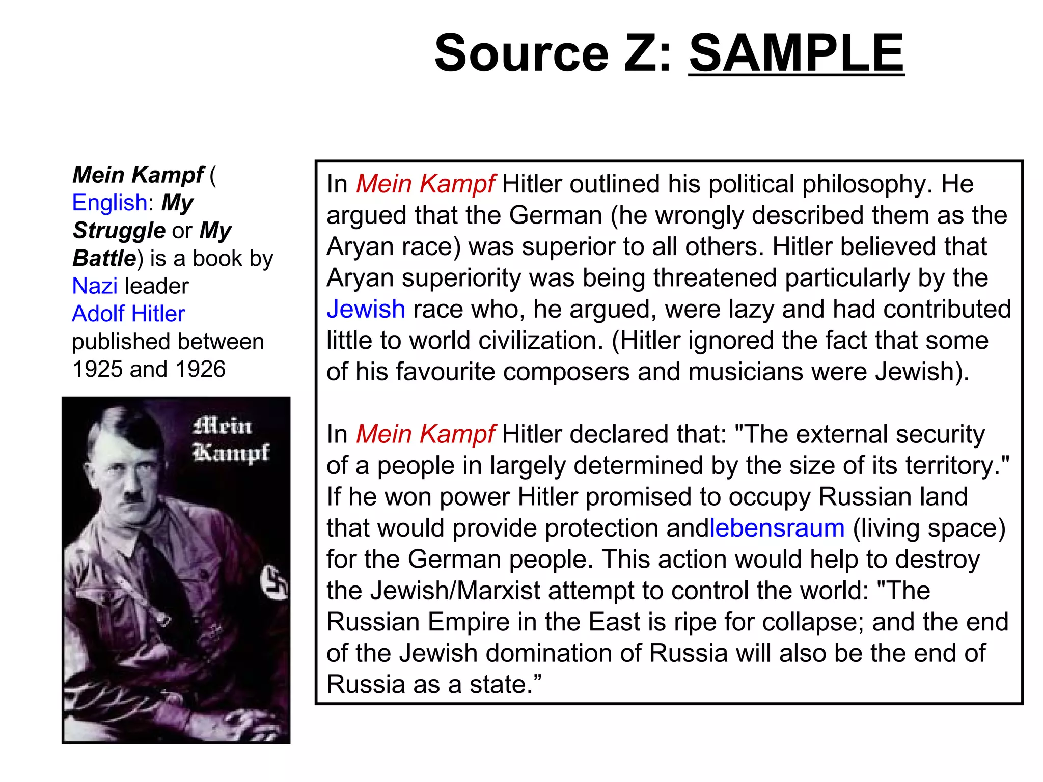 Rise of Hitler - intelligence file | PPT
