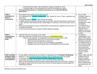 Comprehensive Analysis of Hitler's Rise to Power by 1933 | PDF